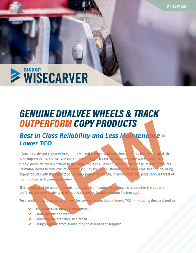 Genuine DualVee Wheels & Track Outperform Copy Products